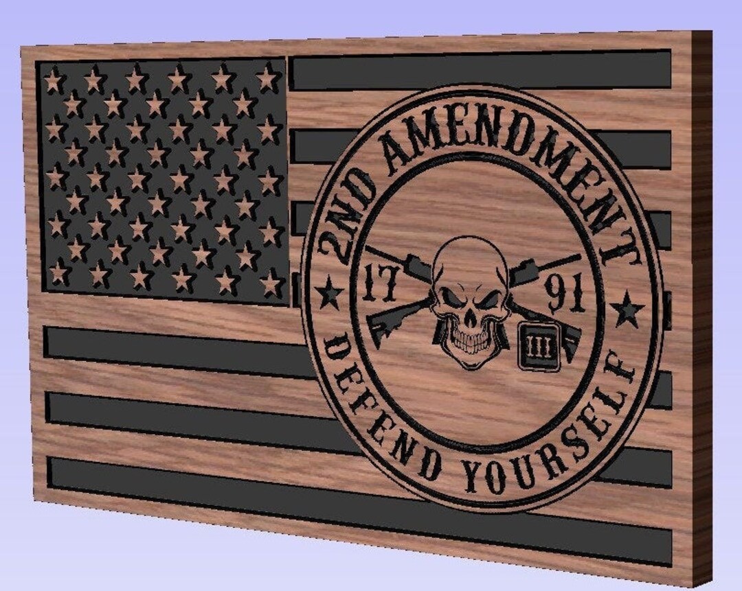 Defend Yourself US Flag 2nd Amendment Digital Design. Support the ...