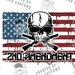 2nd Amendment Skull and Flag SVG Eps Sublimation Digital File . Support ...