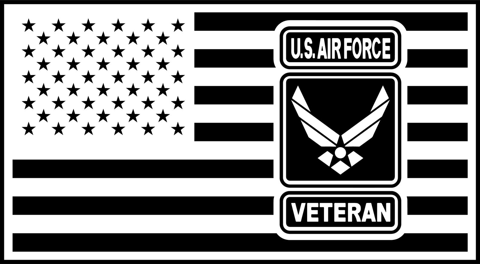 US Flag USAF Veteran SVG digital File Only - Etsy