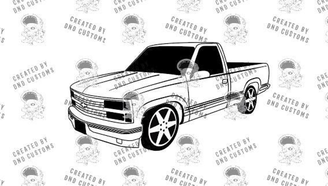 1995 Truck Design 1995 Truck 1995 Silverado 1500 digital - Etsy
