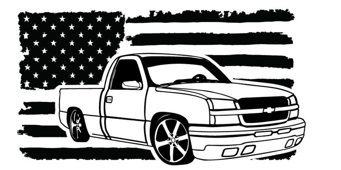 2006 Silverado Flag, US Flag SVG, Silverado SVG, 2006 Truck Svg (6 ...