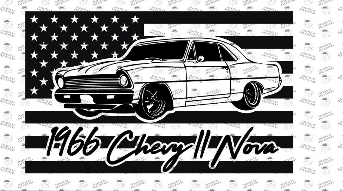 1966 Chevy Nova II Flag Svg American Flag Svg Nova SS Nova - Etsy
