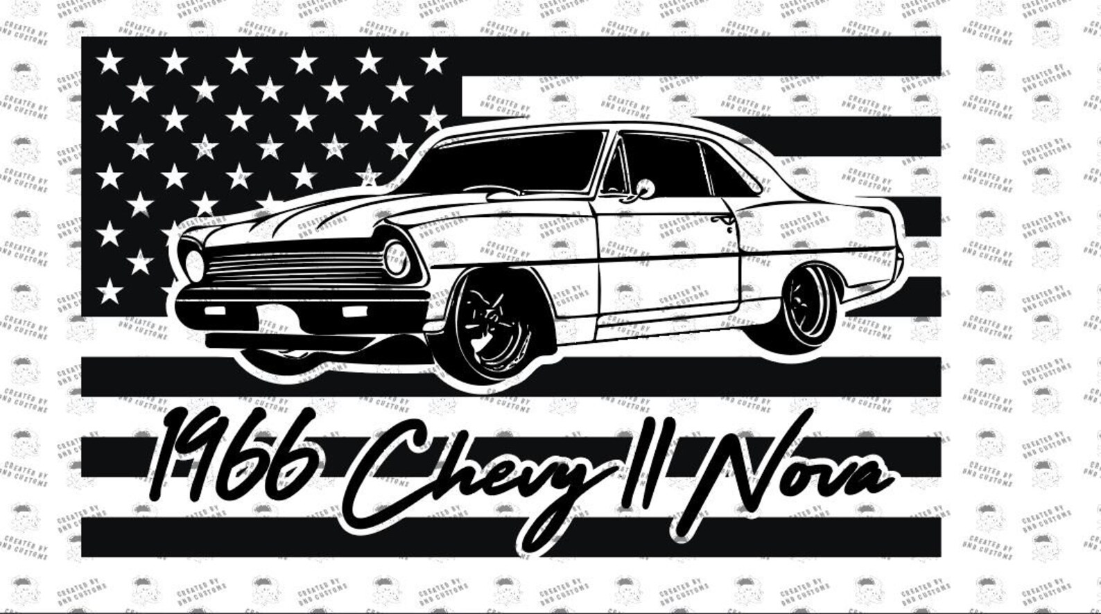 1966 Chevy Nova II Flag Svg, American Flag Svg, Nova SS, Nova SS Svg ...