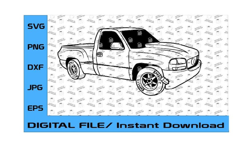 1997 GMC Sierra Race Truck (digital File Only) Svg, Eps, Dxf, Png - Etsy