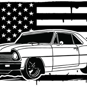 1967 II Nova Flag Svg, American Flag Svg, Nova SS, Nova SS Svg, Nova ...