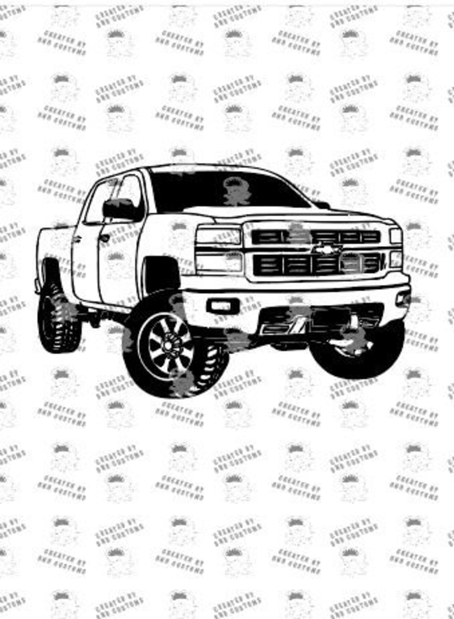 Lifted Silverado SVG Silverado SVG 4x4 Silverado Nur - Etsy.de