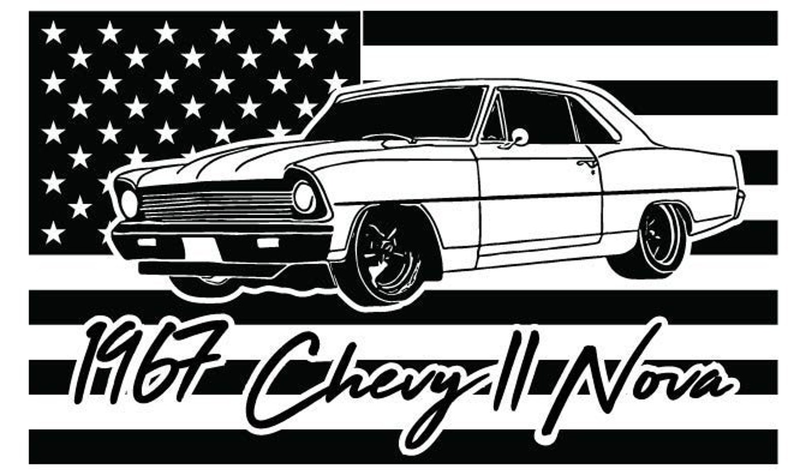 1967 II Nova Flag Svg, American Flag Svg, Nova SS, Nova SS Svg, Nova ...