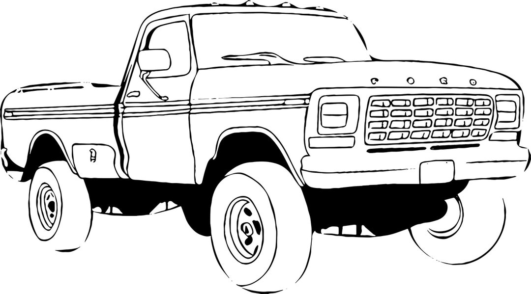 1979 Truck F-150 F-350 F250 Truck Digital Design SVG, DXF, Png, Jpg for ...