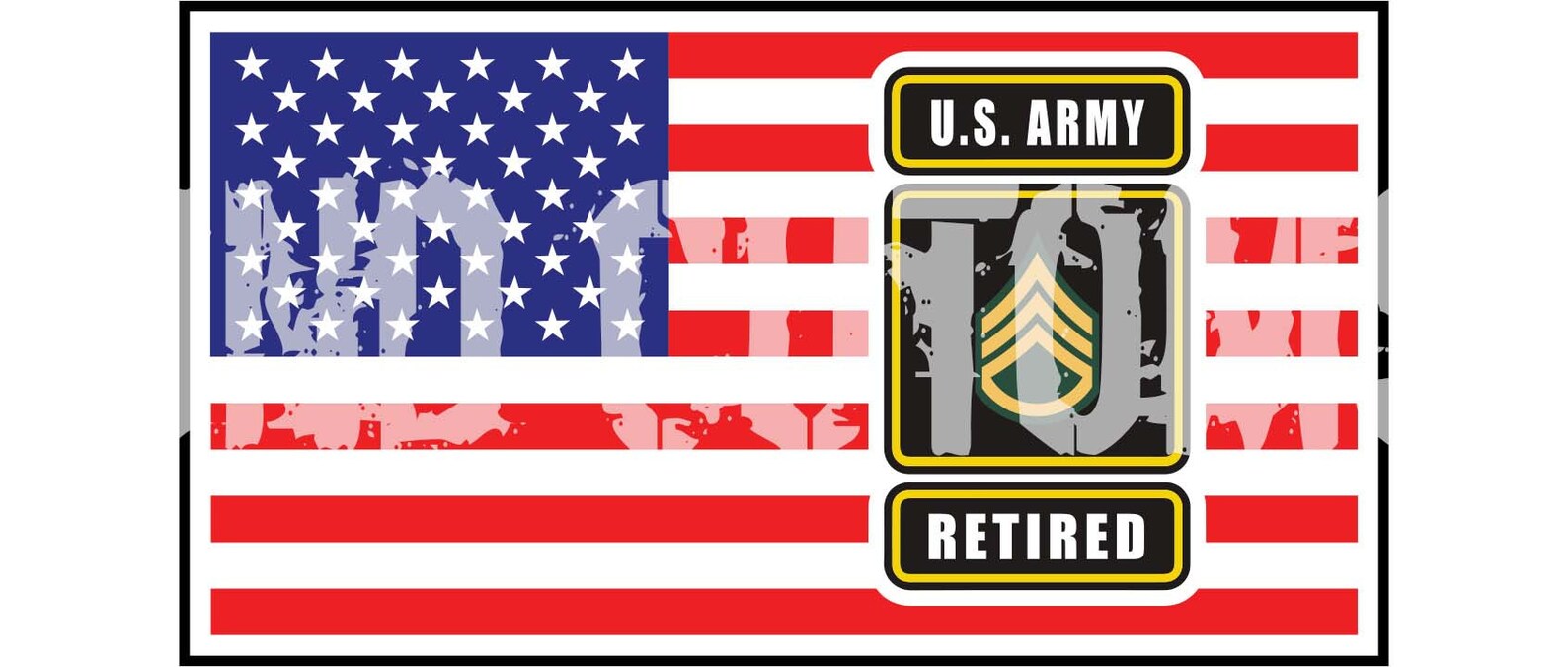 US Flag ARMY Enlisted Retired SVG Digital File Only 6 | Etsy