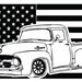 1956 Ford F100 Truck SVG, Truck SVG, Classic Truck SVG, American Flag ...