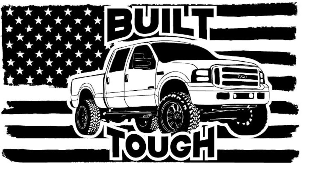 2007 F-250 SVG, American Flag SVG, 4x4 F250, 1999-2007 F250, F-350 F250 ...