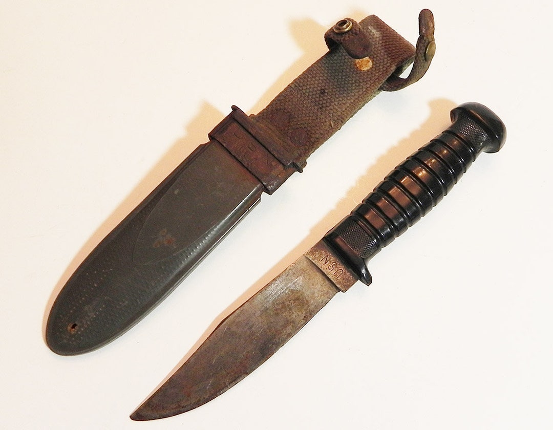 WW2 Mark 1, Colonial, Prov, RI Marked, Plastic Handled, US Navy Knife ...