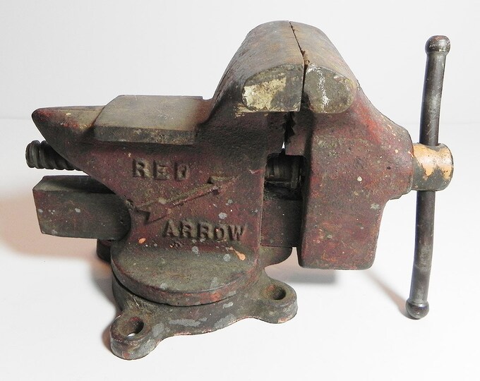 Vintage Red Arrow, Columbian Marked Work Bench Vice Anvil - Etsy