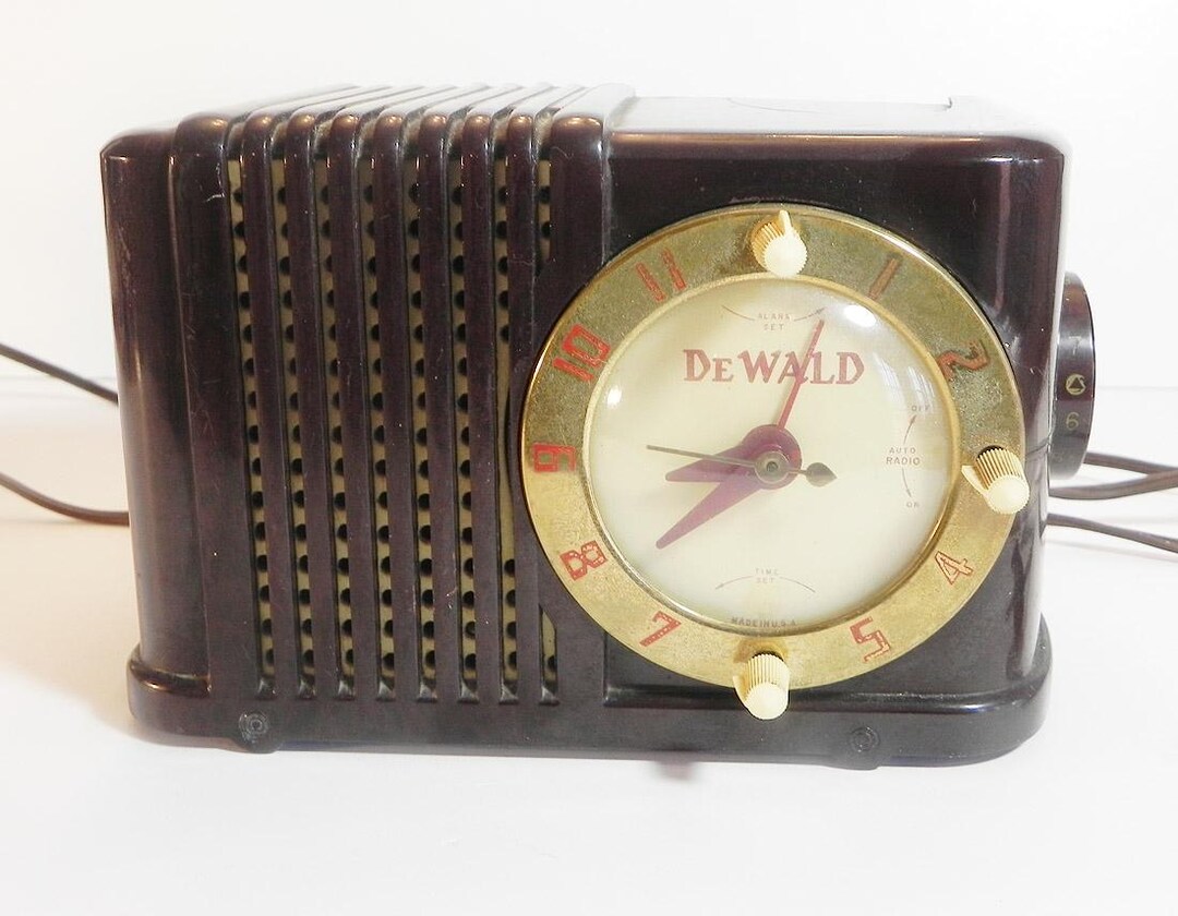 Old Dewald Transistor Clock Radio - Etsy