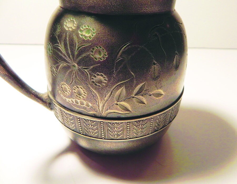 Lovely Floral Design on Pairpoint Silverplate Pitcher | Etsy