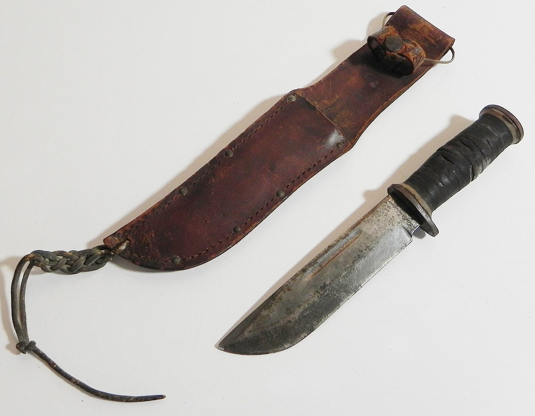 1940's Cattaraugus 225Q Marked Knife in Leather Sheath - Etsy