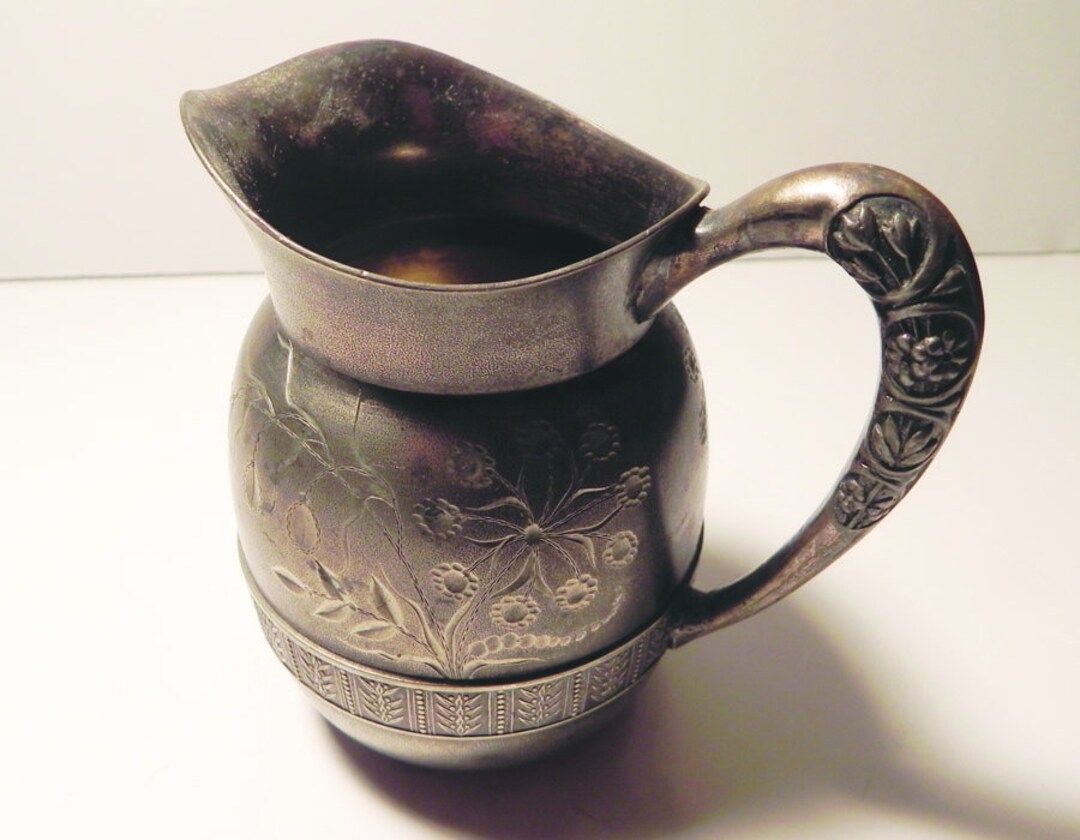 Lovely Floral Design on Pairpoint Silverplate Pitcher - Etsy