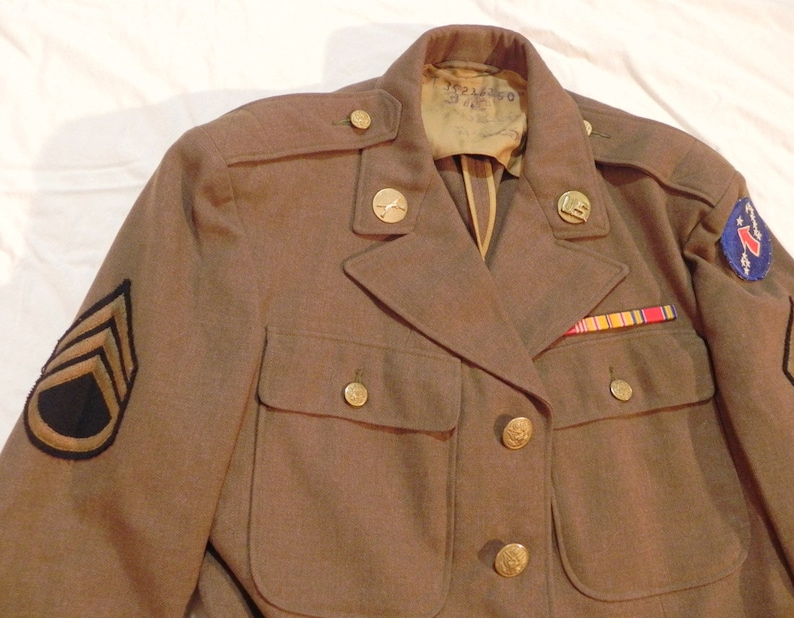 WW2 Pacific Theater US Army Sergeant's Tunic Style Uniform Coat - Etsy