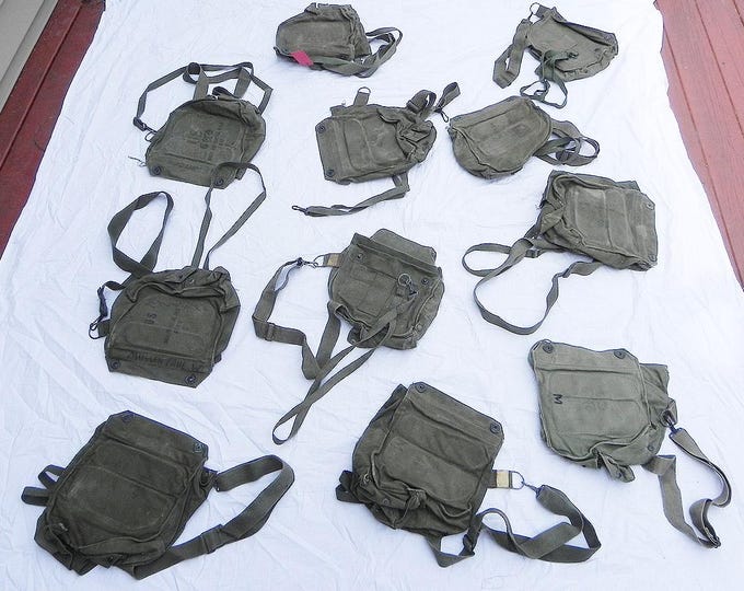 11 M-17 and M17A1 Vietnam War US Army Military Surplus Gas Mask Bags - Etsy