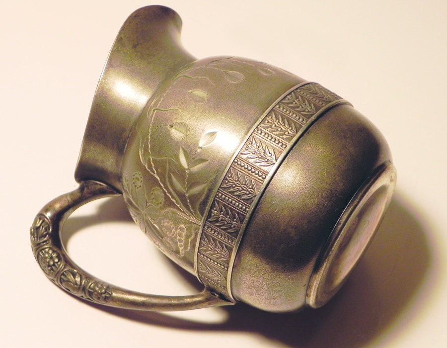 Lovely Floral Design on Pairpoint Silverplate Pitcher | Etsy