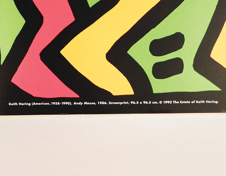 Keith Haring Silk Screened Poster Andy Mouse | Etsy