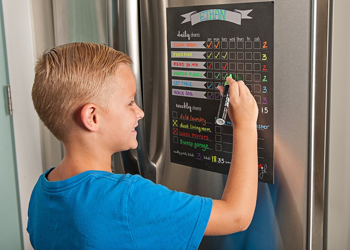 Chore Chart for Kids Magnetic Dry Erase Daily Household - Etsy