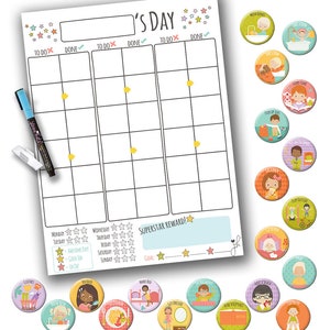 Toddler Behavior Chart for Preschool - Toddler Chores - 2 3 4 5 Year ...