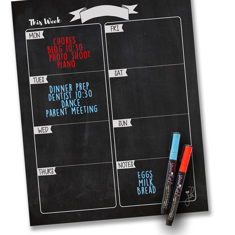 Chalkboard Calendar - Etsy