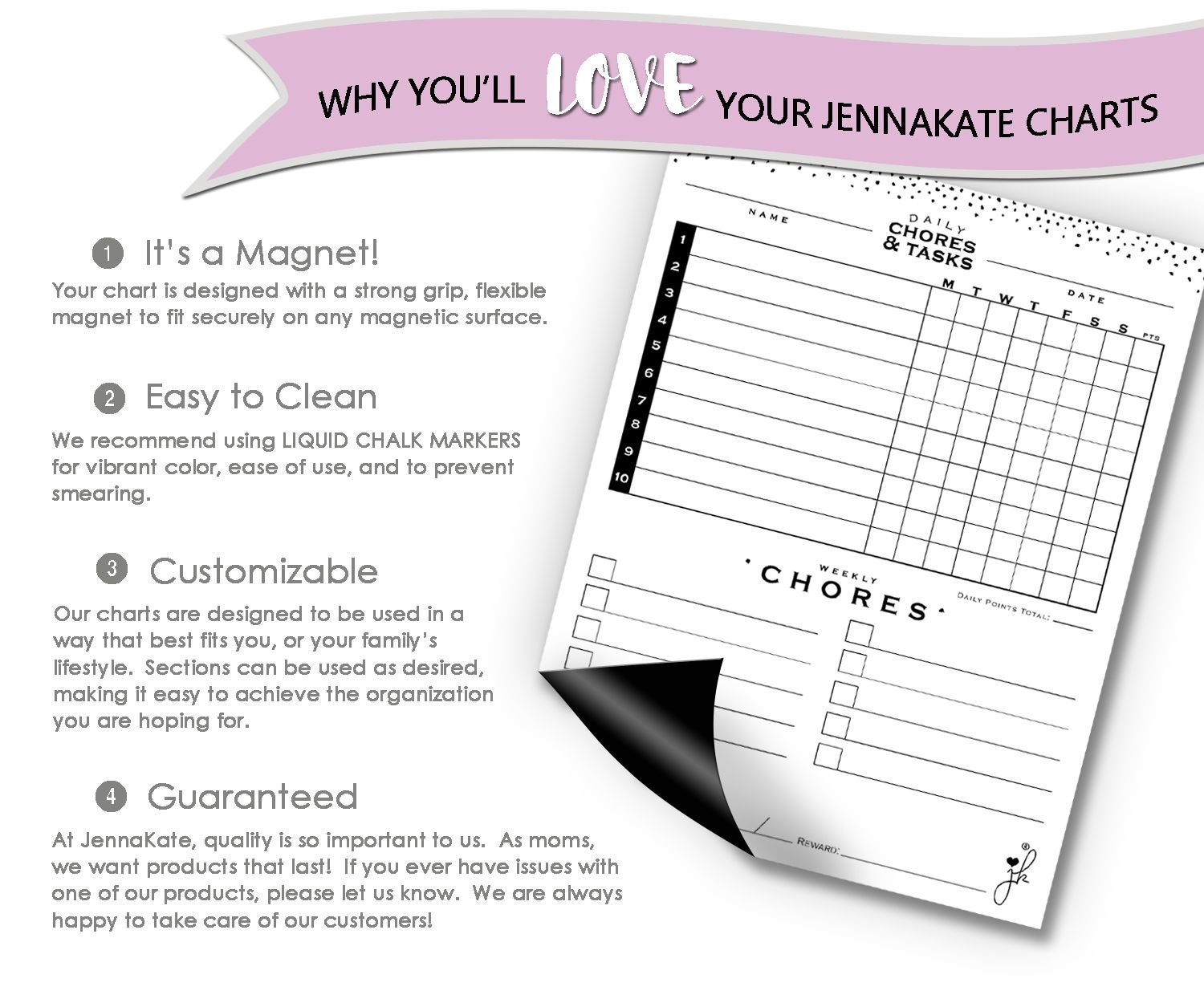 Jennakate Magnetic Child Behavior Reward Chore Chart-daily - Etsy