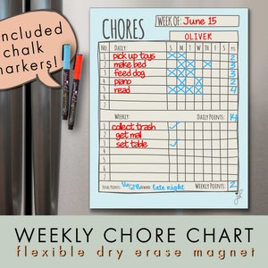 Magnetic Behavior & Reward Chore Chart for Kids Daily Household Chore ...