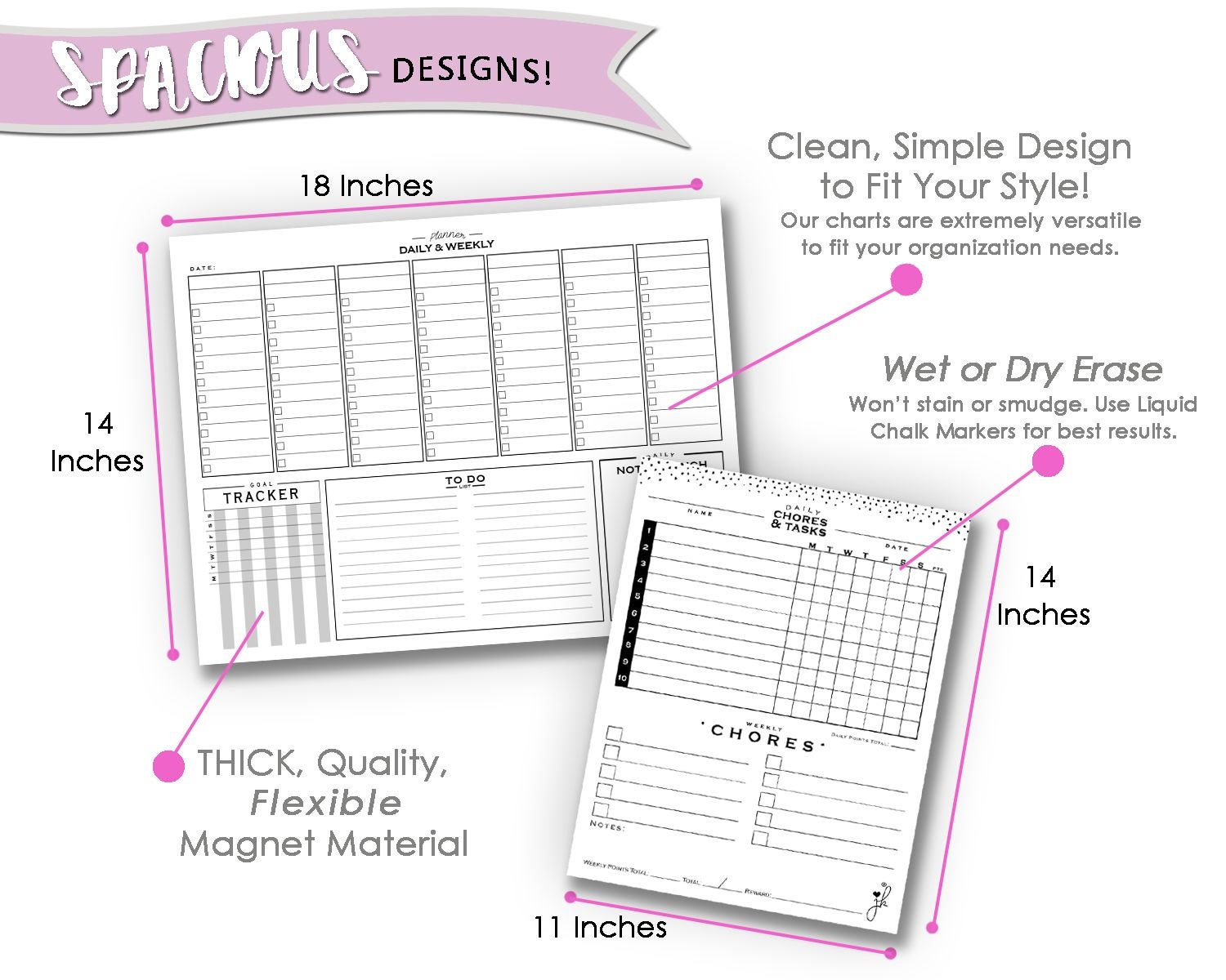 Jennakate Magnetic Child Behavior Reward Chore Chart-daily - Etsy