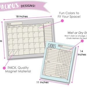 Weekly Meal Planner Magnet Chart With Grocery List, Family Meal Plan ...