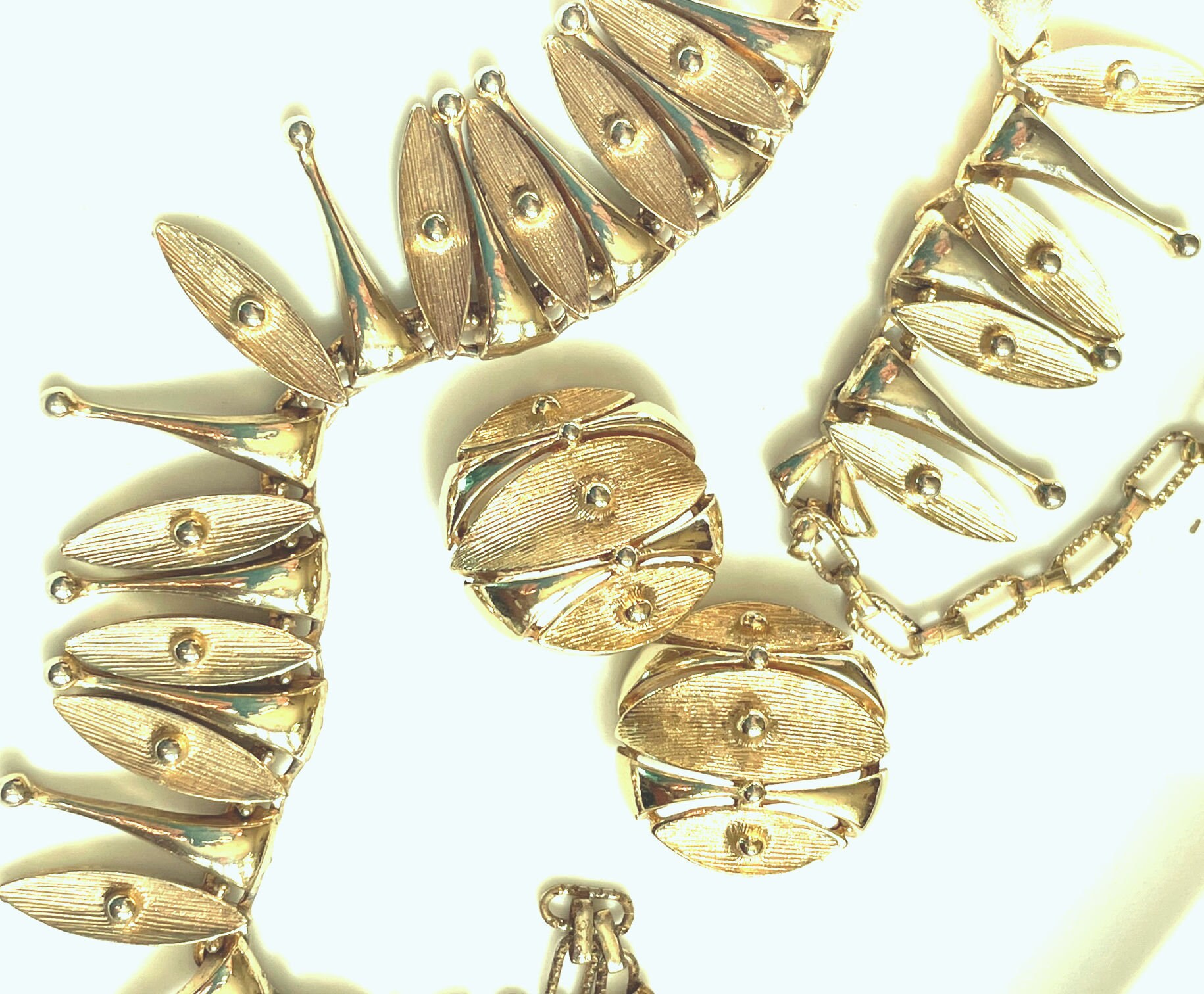 Vintage 1962 SAC Sarah Coventry egyptian Temptress Demi Parure Necklace ...