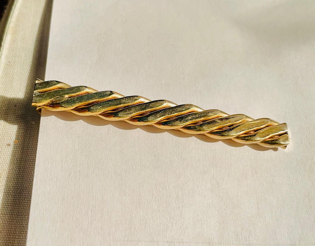Mens Vintage Tie Bar Flat Rope Style Suit Tie Accessory - Etsy