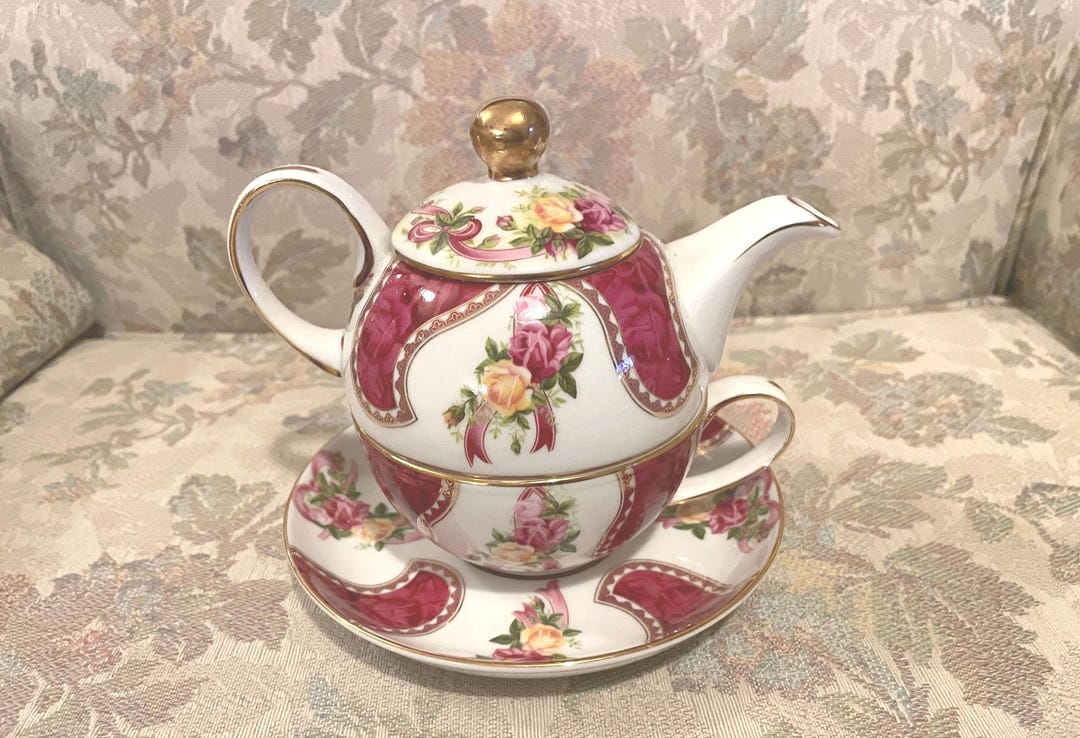 Vintage Stacking Teapot Teacup Saucer and Lid Set, Tea Set - Etsy