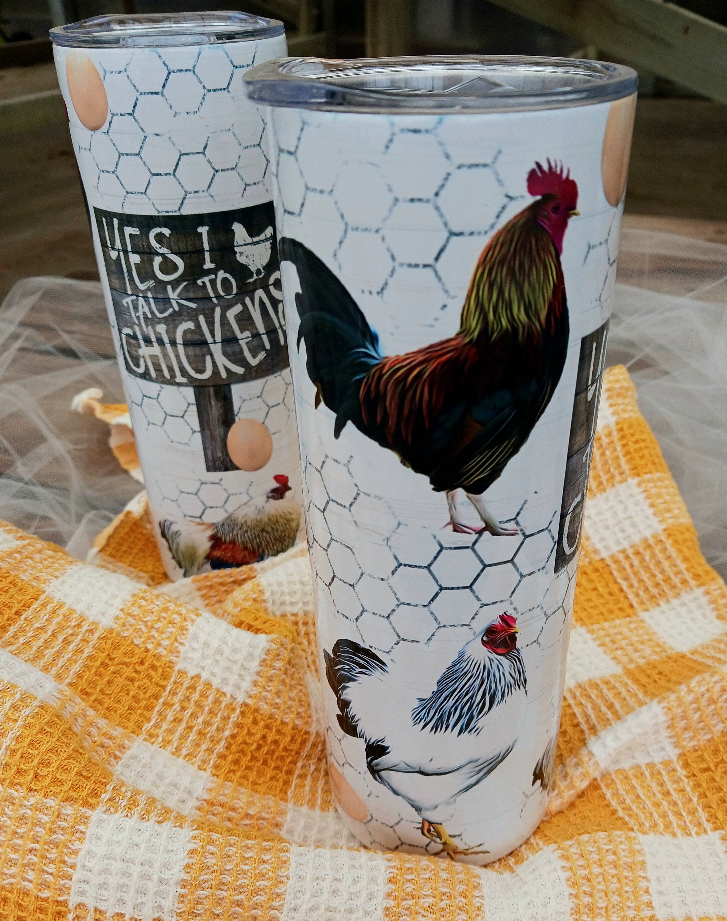 Country Chicken Tumbler Cute Chicken Design Perfect Gift for Her I Talk ...