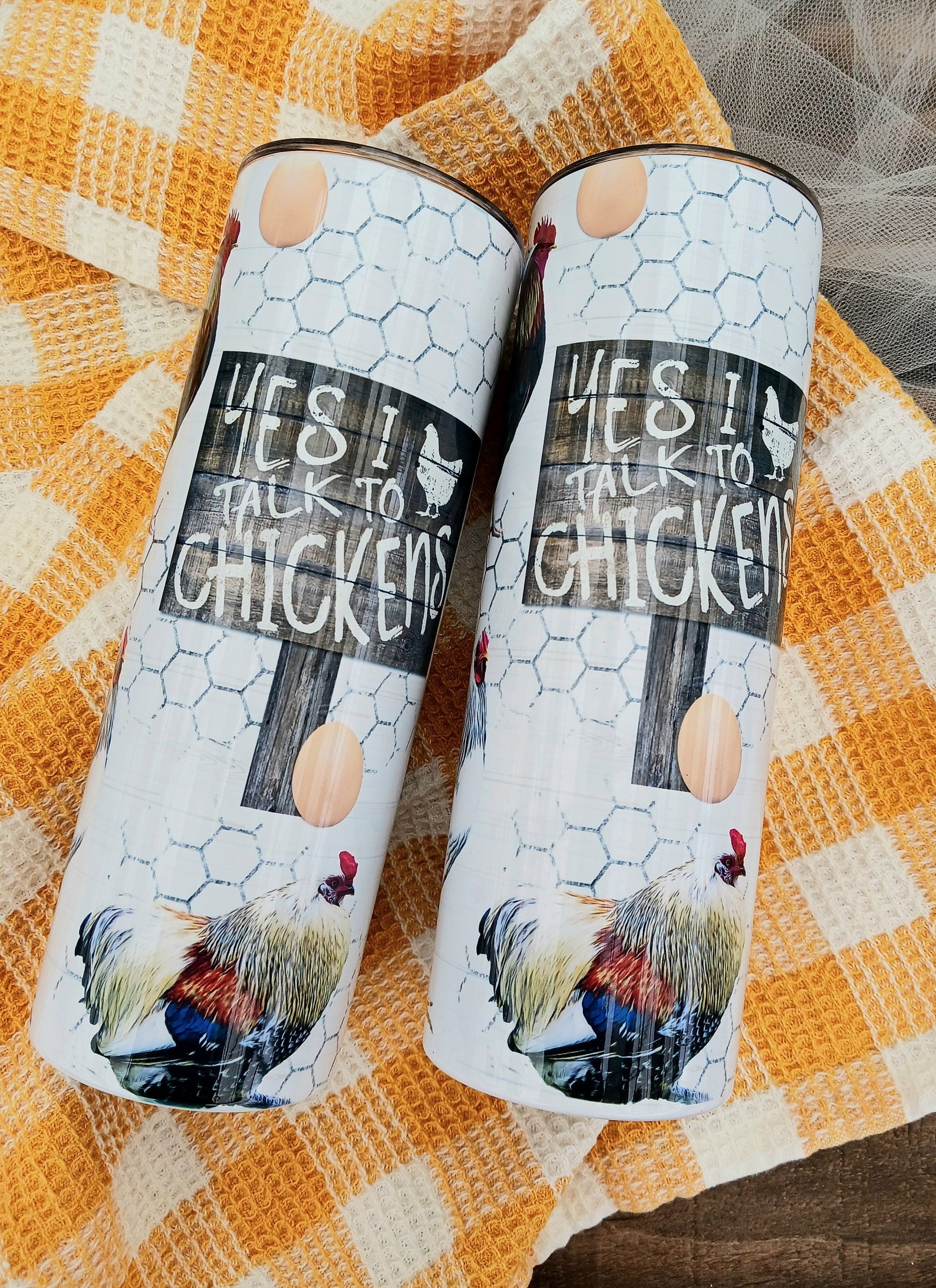 Country Chicken Tumbler Cute Chicken Design Perfect Gift for Her I Talk ...