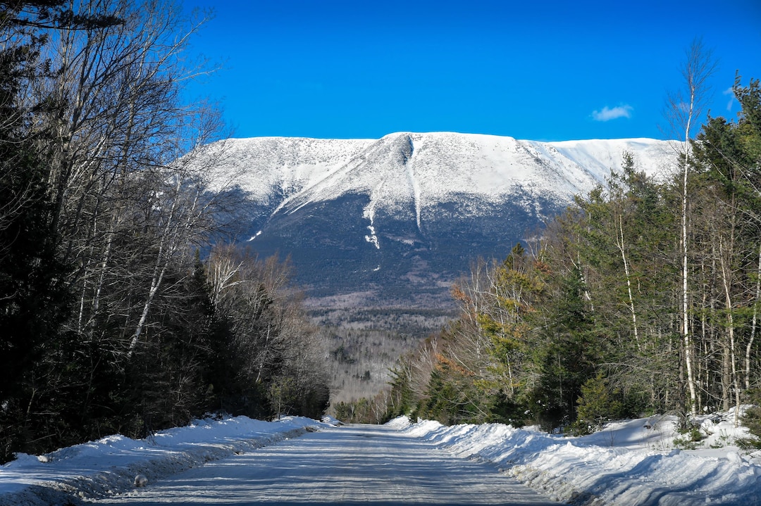Mt. Katahdin Winter Print: Maine's Tallest Mountain, Golden Road View ...