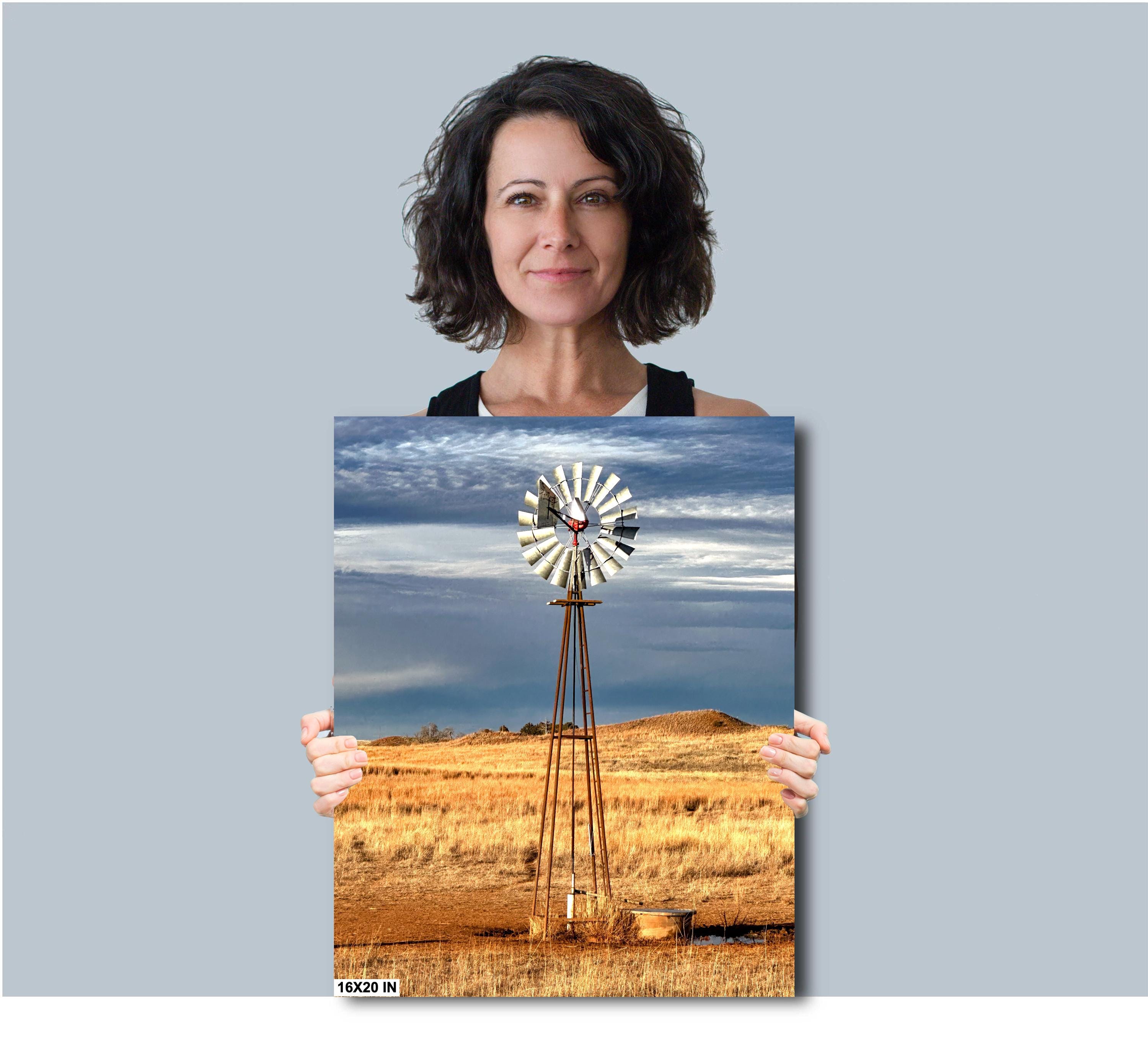Oklahoma, Windmill on Western Oklahoma Prairie With Storm Rolling In - Etsy