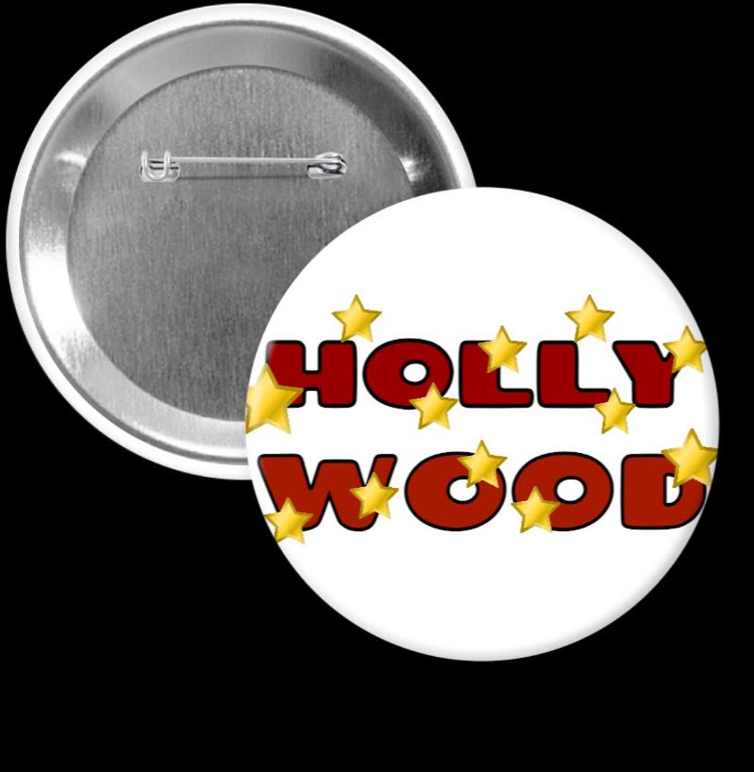 3 Inch Round GAME DAY Button That Says " Hollywood" - Etsy