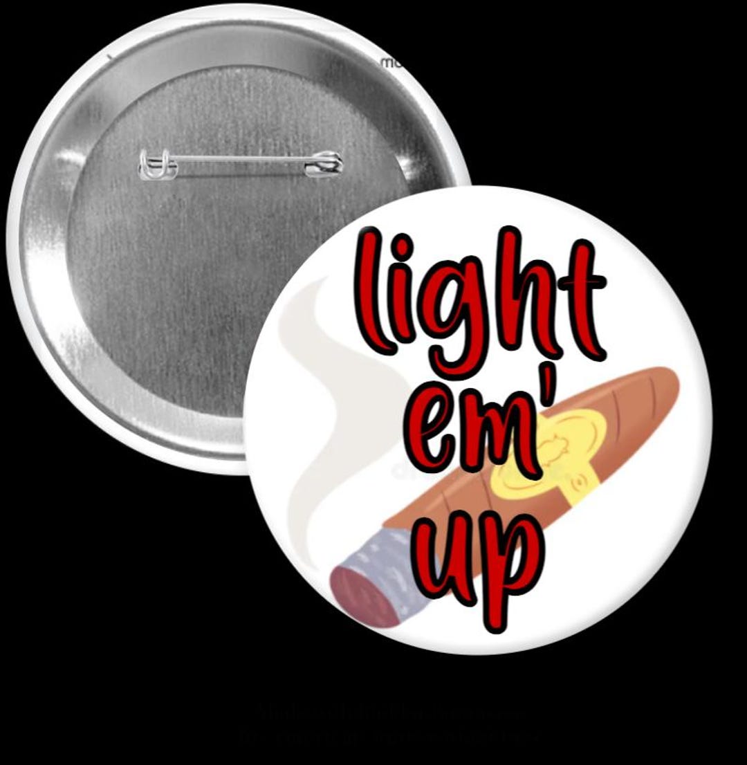3 Inch Round Button. "light EM' Up" This Button is Absolutely Gorgeous ...
