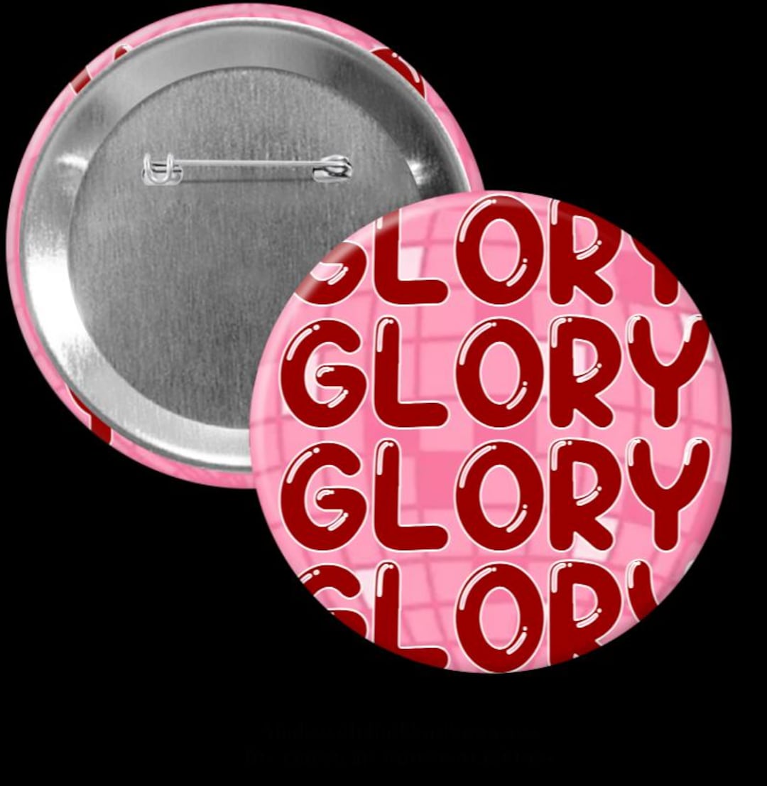 Glory Glory Button: Disco Pink Game Day Accessory (3 Inch) - Etsy