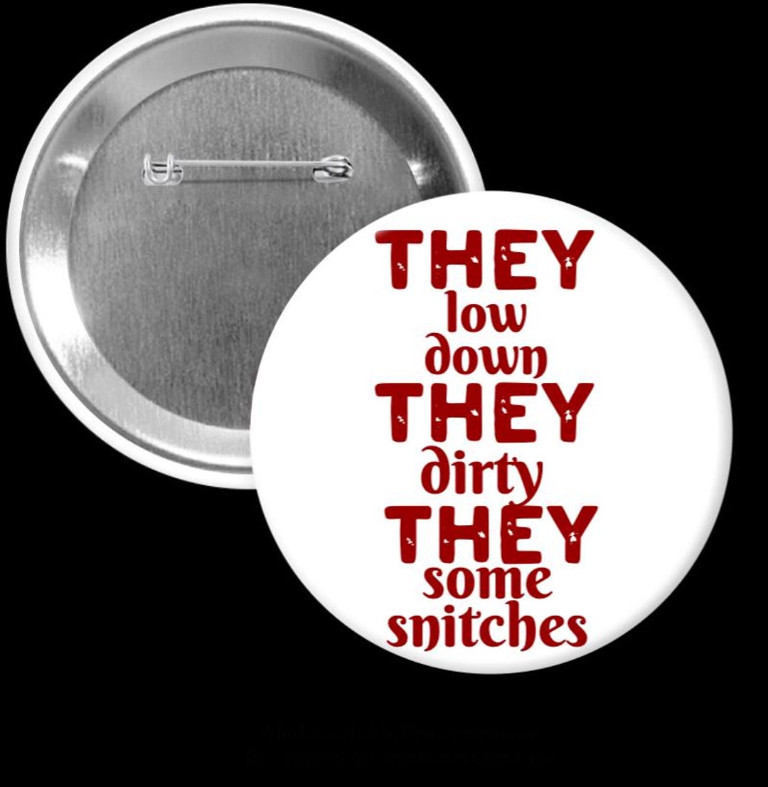 3 Inch Snitches Button: Funny Game Day Pin - Etsy
