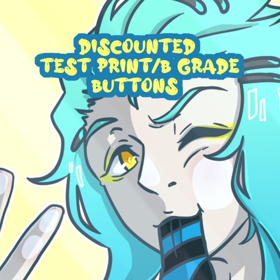 Discounted Test Print and B Grade Buttons - Etsy