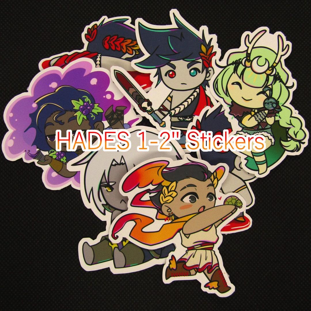 2 Inch Hades Stickers Hades Vinyl Sticker Fanart Zagreus Thanatos ...
