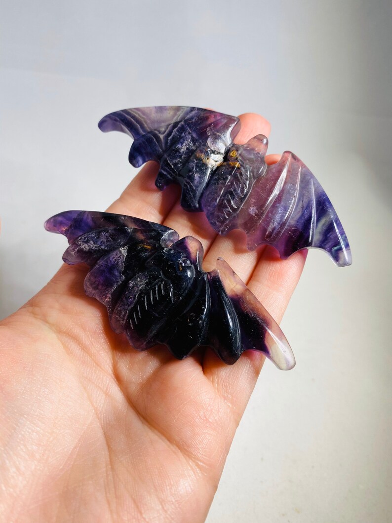Crystal Bats (various Crystals) - Etsy
