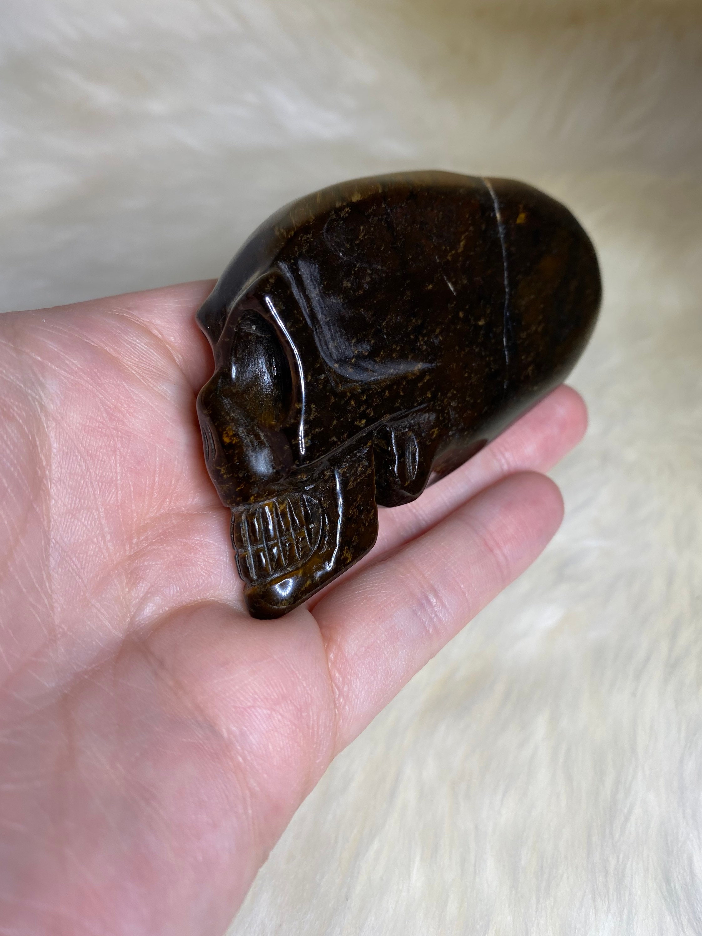 Tigers Eye Star Being Alien Skull - Etsy