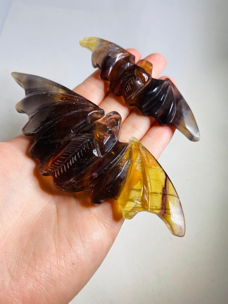 Crystal Bats (various Crystals) - Etsy UK