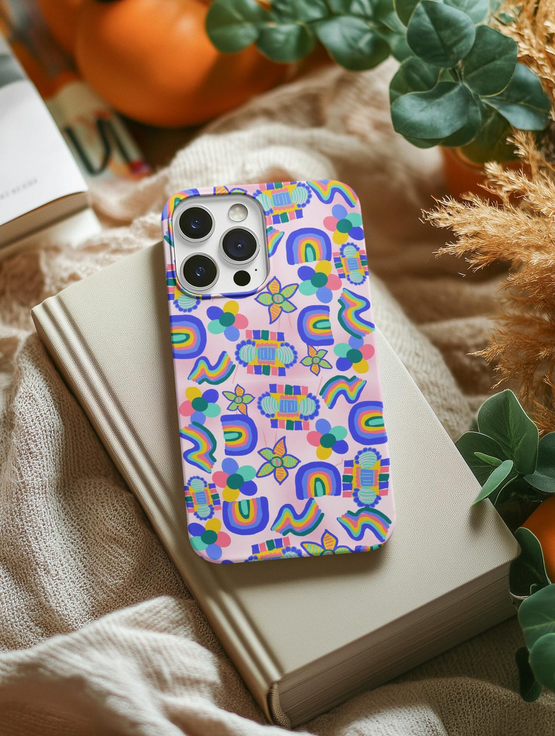 Pastel Rainbow: Vibrant Floral Slim Phone Cases, Summer Accessories ...