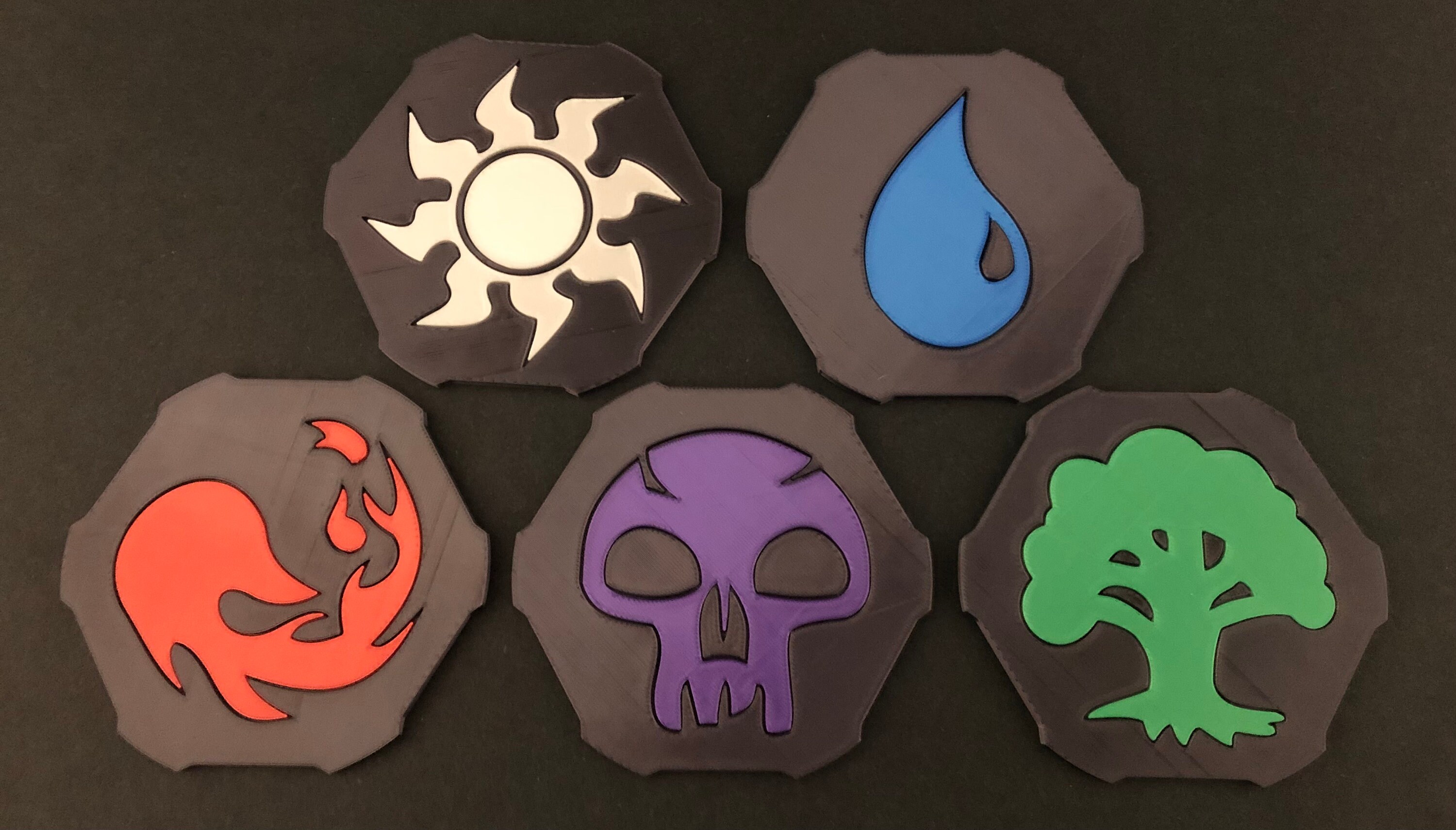 Mana Color Coasters 5 Piece Set - Etsy